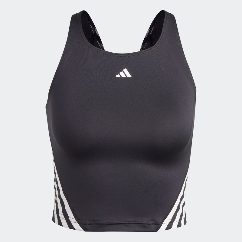 Remera Musculosa Train Icons 3 Tiras Con Recortes adidas Mujer - Sporting